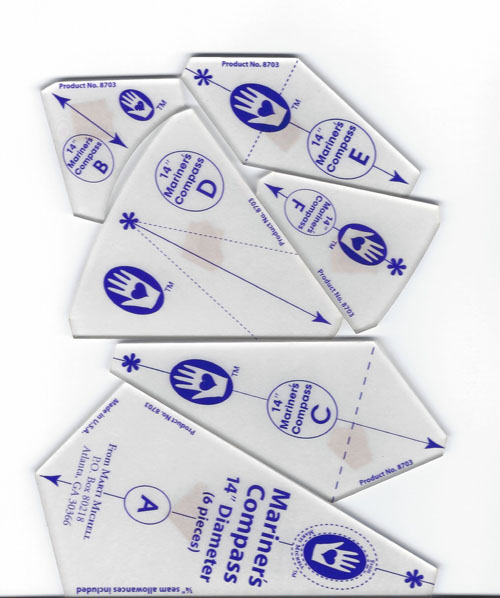 14 inch Mariners Compass Template Set